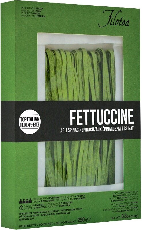 Паста FILOTEA Феттуччине со шпинатом / Fettuccine agli Spinaci 250г