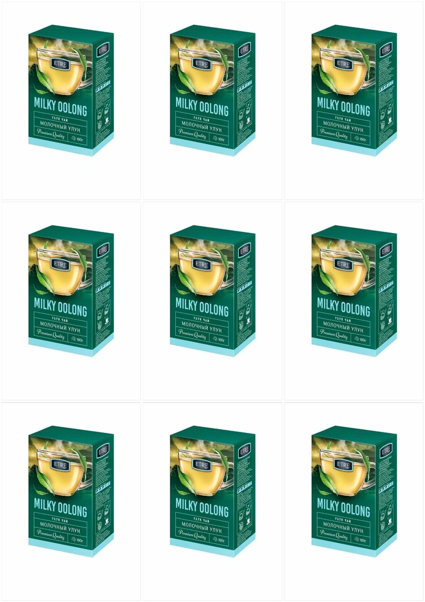 ETRE Чай зеленый, Молочный улун, 100 г - 9 шт