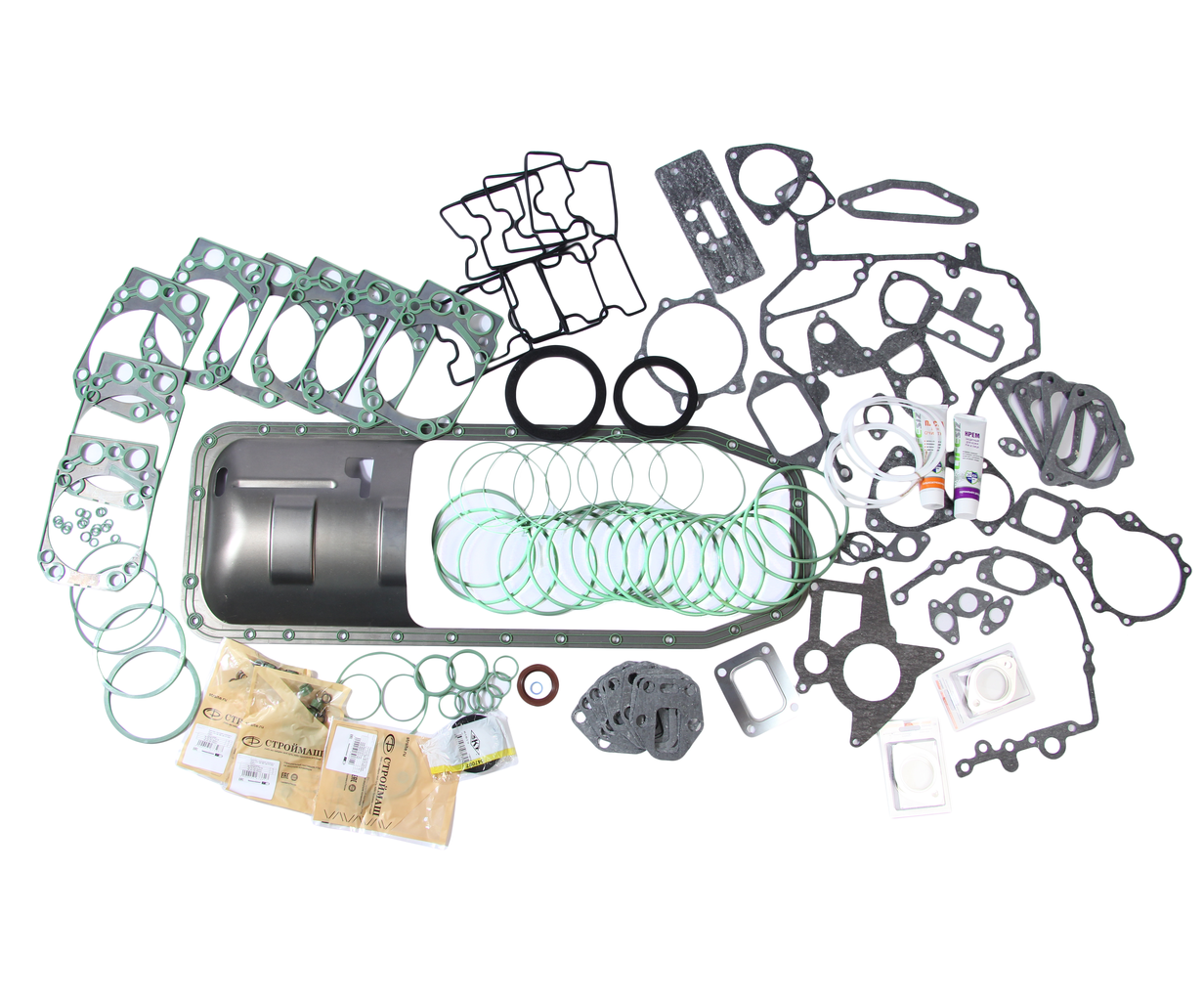 Прокладка двигателя КАМАЗ-ЕВРО-4 полный комплект Премиум, 740.70-1002000, РТИ-16