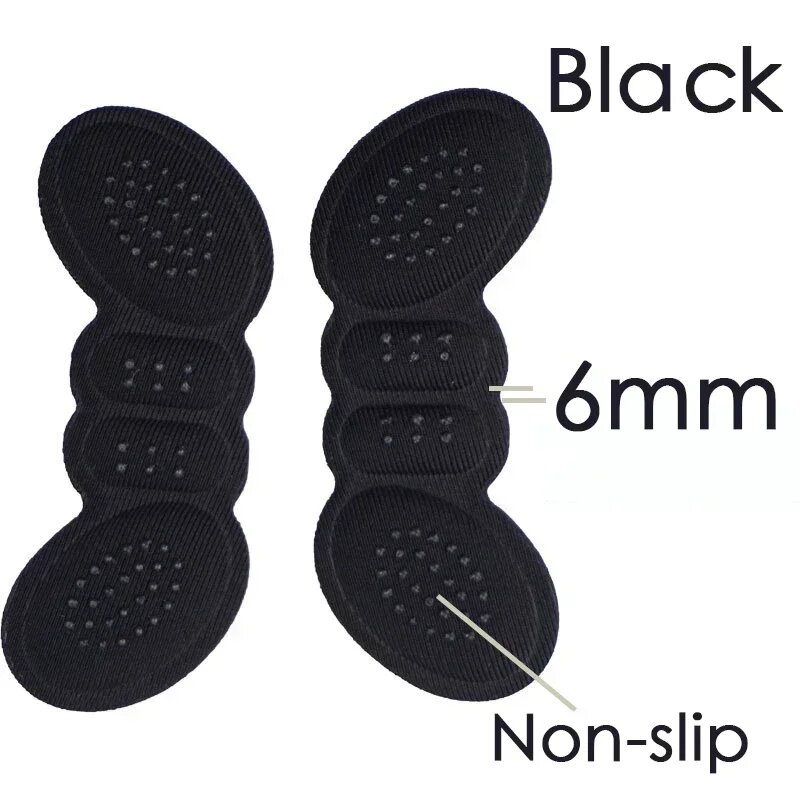 Черные подушечки для каблука Non-slip 6mm