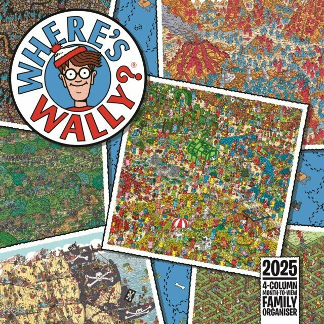 Wheres wally household planner wall calendar 2025