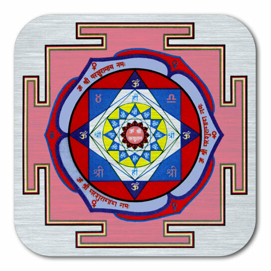 YAN116 васту янтра венеры (металл, цветная печать, размер 5,2*5,2 см.), 1 шт.