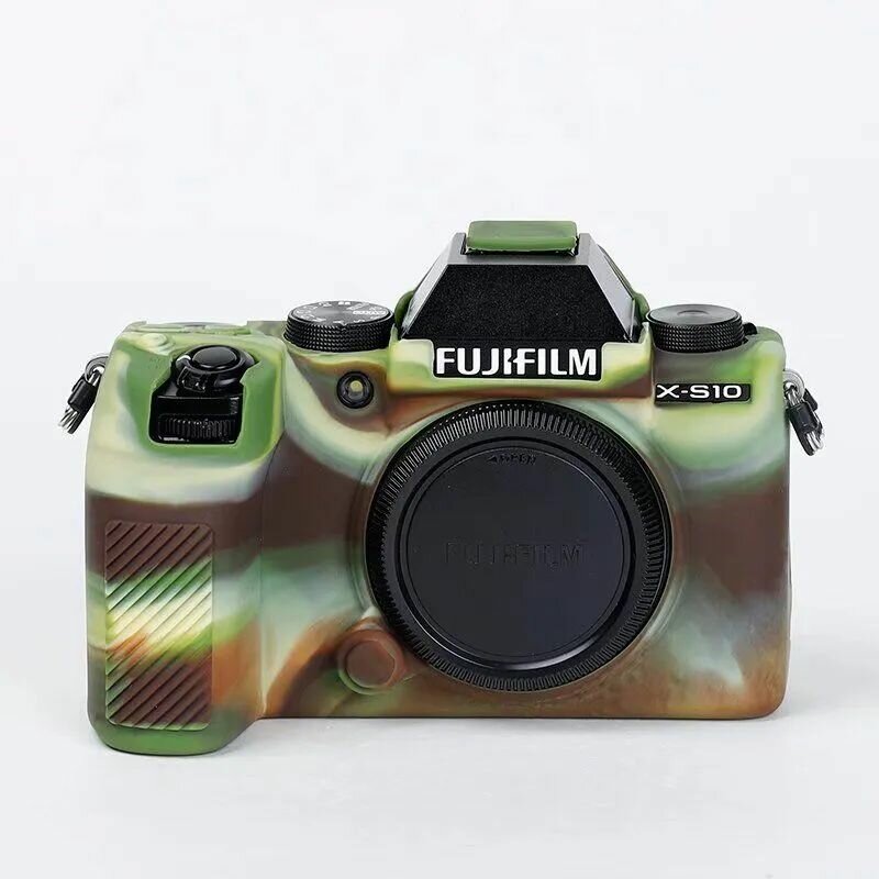 Силиконовый чехол для фотоаппарата Fujifilm X-S10 XS10 хаки