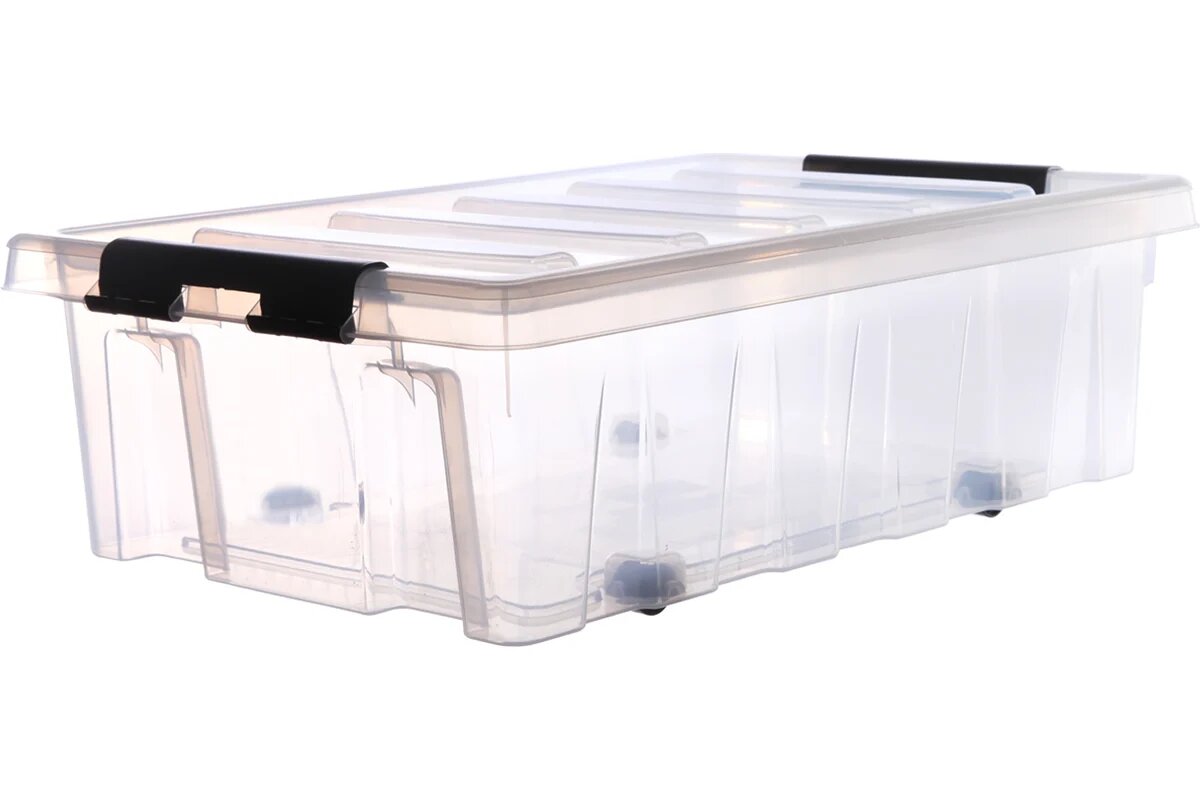 HONEYCOMB Контейнер подкроватный 580x390x185, 35 л, прозрачный M-035-00.07n