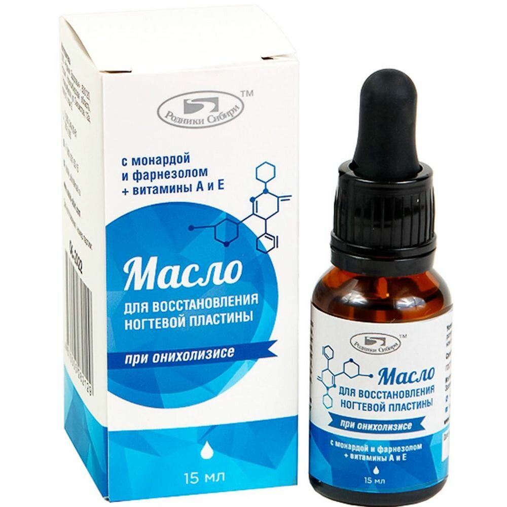Родники сибири масло для восстановления ногтевой пластины с монардой и фарнезолом 15мл
