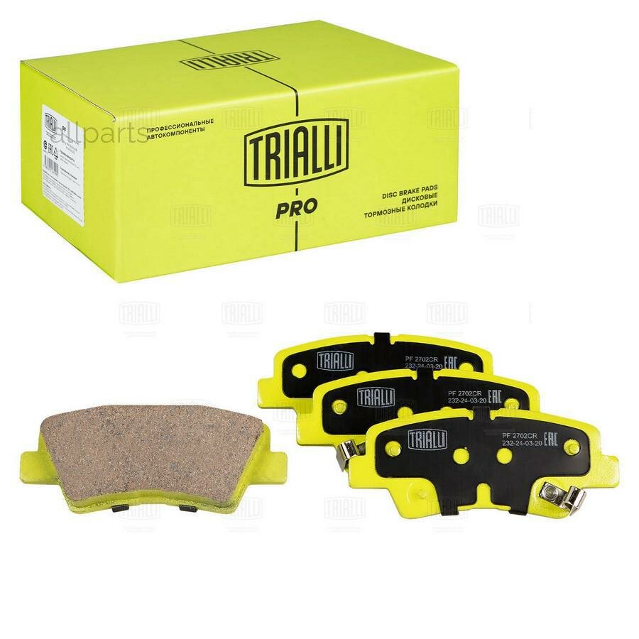 TRIALLI PF 2702CR Колодки тормозные GEELY ATLAS 18- зад. (керам.) PRO