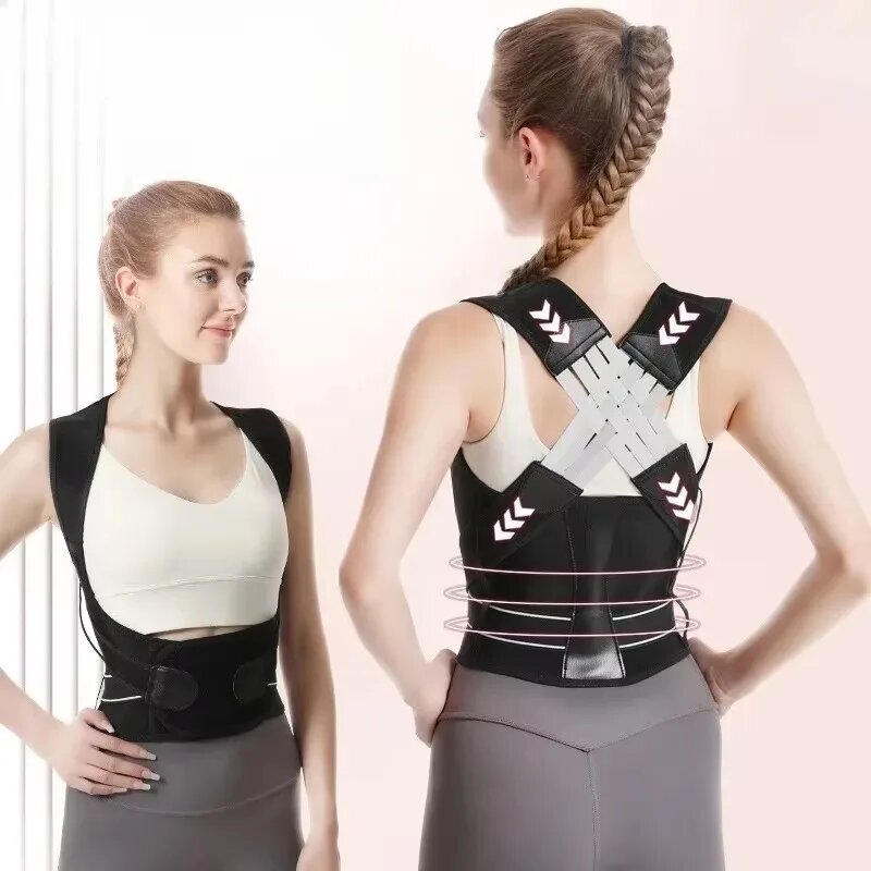 Пояс для осанки с поддержкой спины, черный