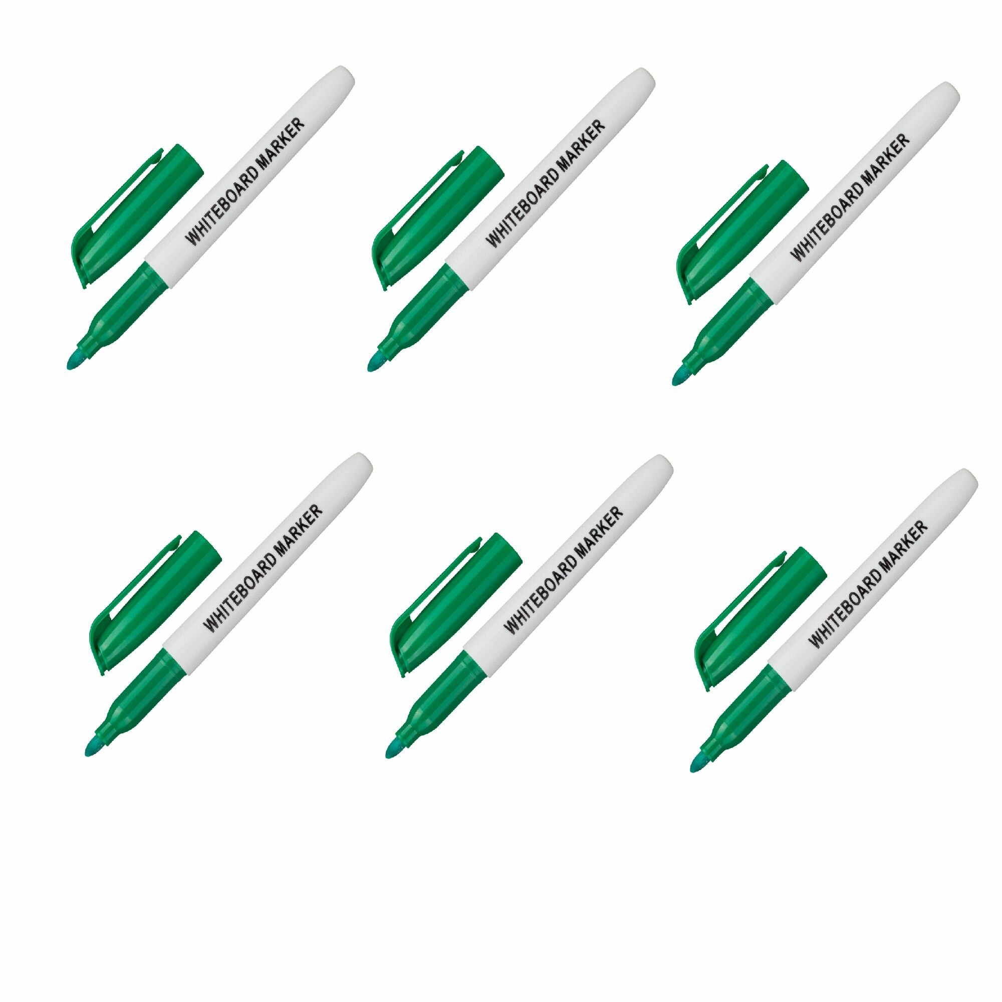 Комус Маркер для белых досок зеленый 1-3 мм, 6 уп.