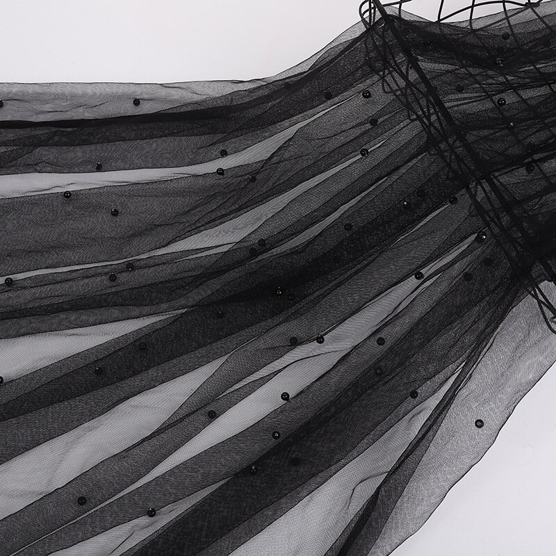 Настольный флаг "Жемчужный тюль", 18#, черная пряжа-черный жемчуг