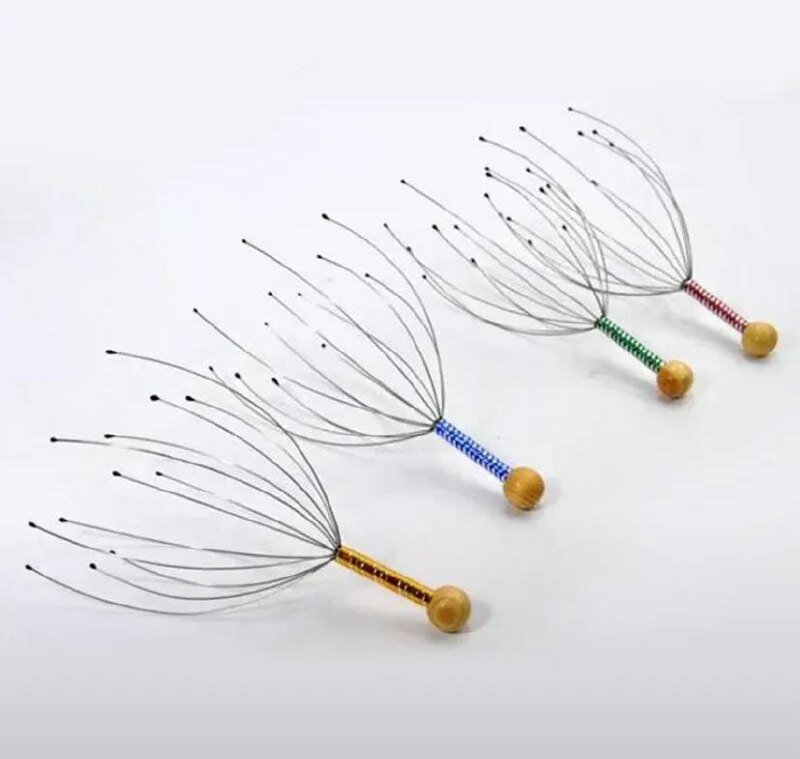 Чесалка массажёр для головы / Капиллярный ручной массажер чесалка