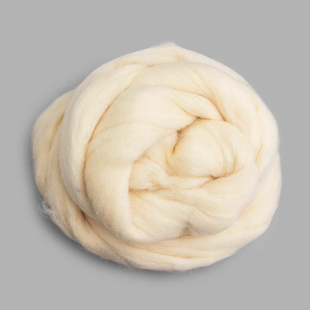 Шерсть для валяния Astra&Craft Полутонкая, цвет 001, Суровый, 50 г