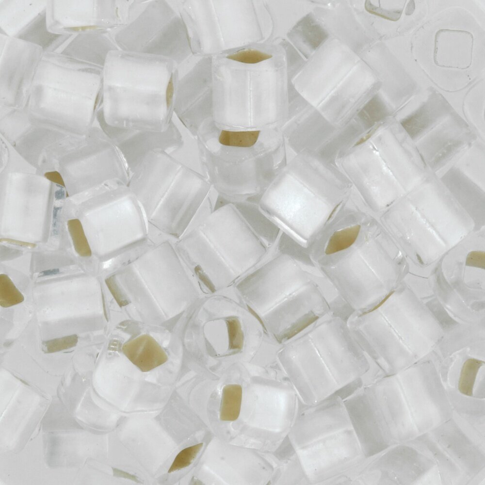 Бисер TOHO Cube, №3, 3 мм, 5 штх5 г, №0021F, серебристый матовый