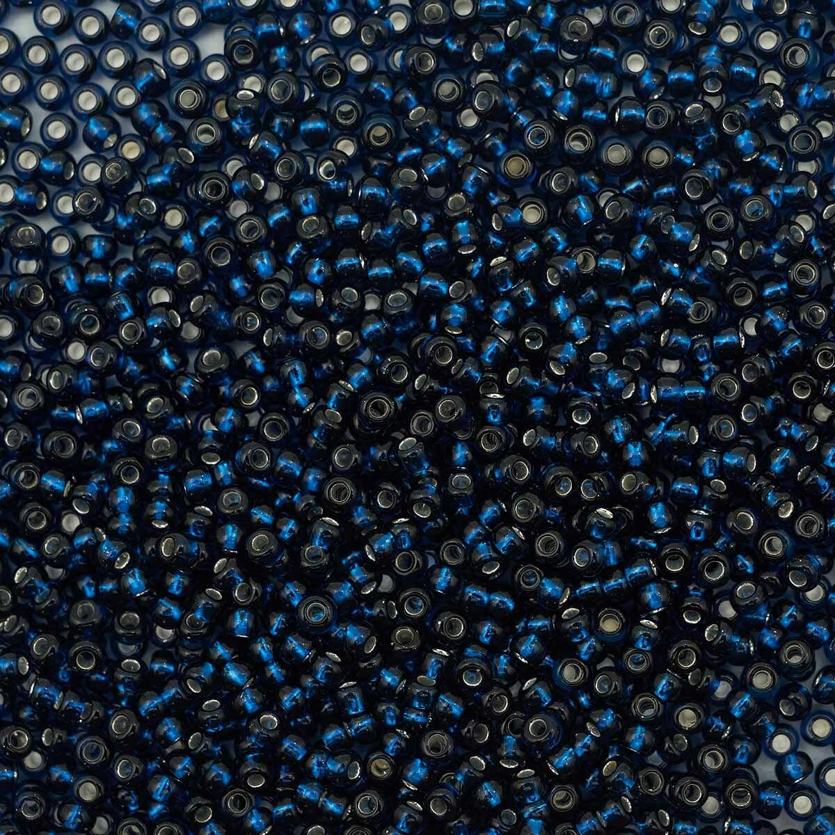 Бисер PRECIOSA Прозрачный, с серебристым центром, 10/0, круглое отверстие, цвет 67100, 50 г