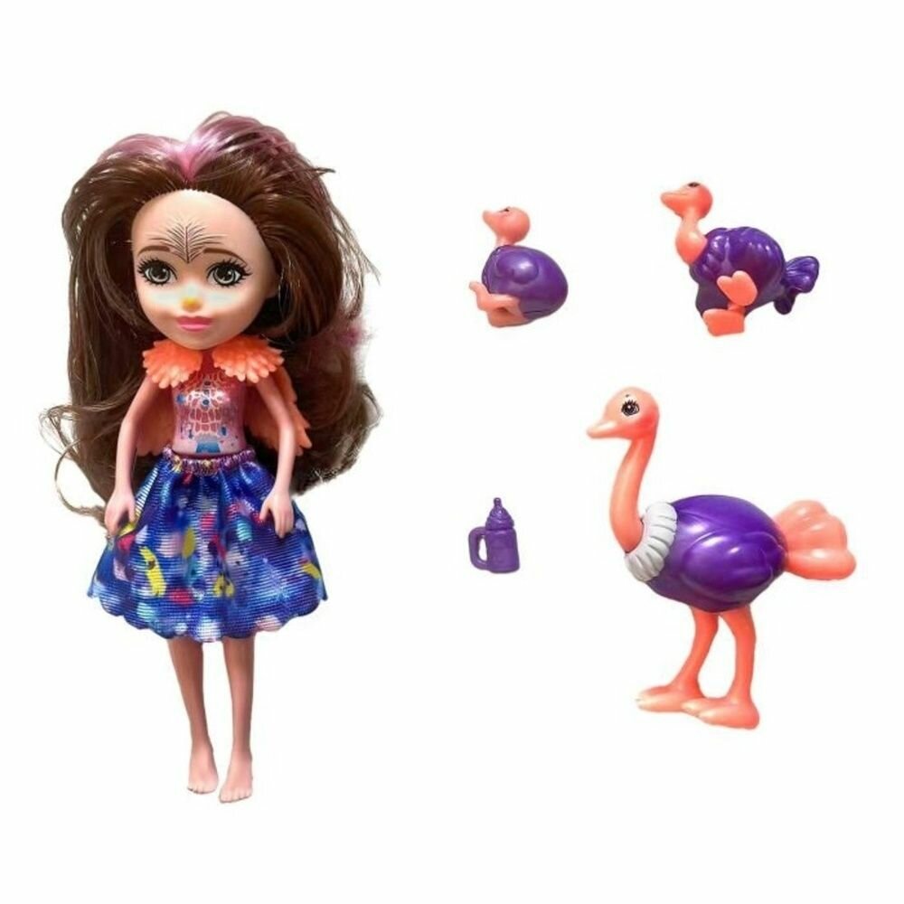 Кукла 1Toy Лесные Феи, со страусом 16 см (Т24023)