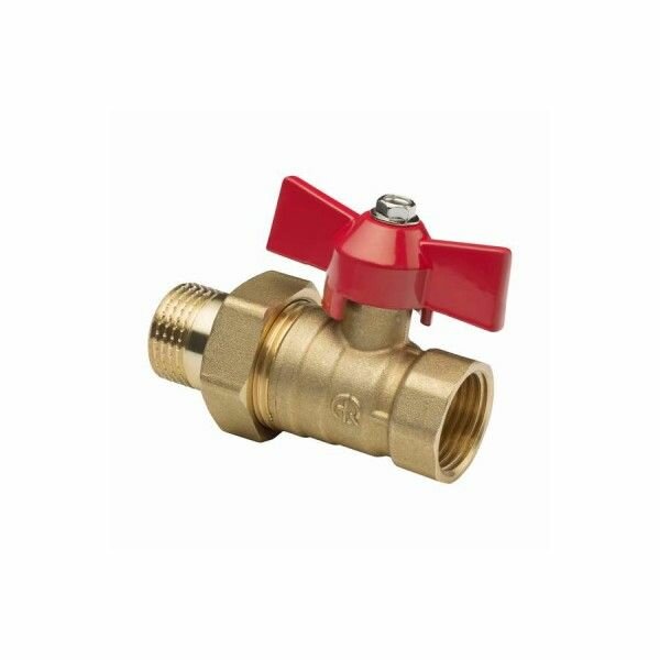 Кран шаровой AQUALINK со сгоном, Г/Ш 1 U, бабочка, 11Б27п1