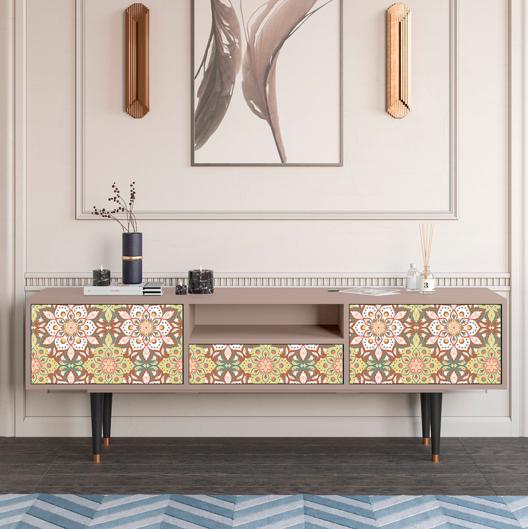 ТВ-Тумба - STORYZ - T6 Chinese Tea, Размер - 170 x 69 x 41 см, Цвет корпуса - , Бежевый