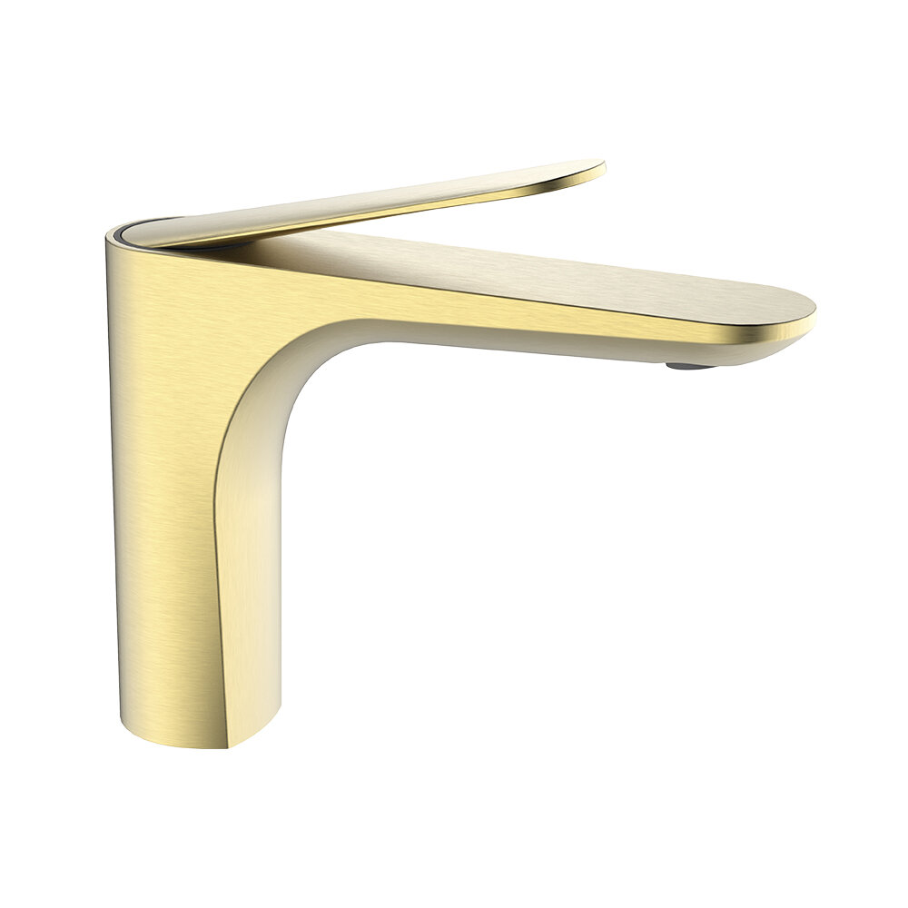 Смеситель для раковины Raglo R21.10.03, материал латунь, цвет золотой сатин