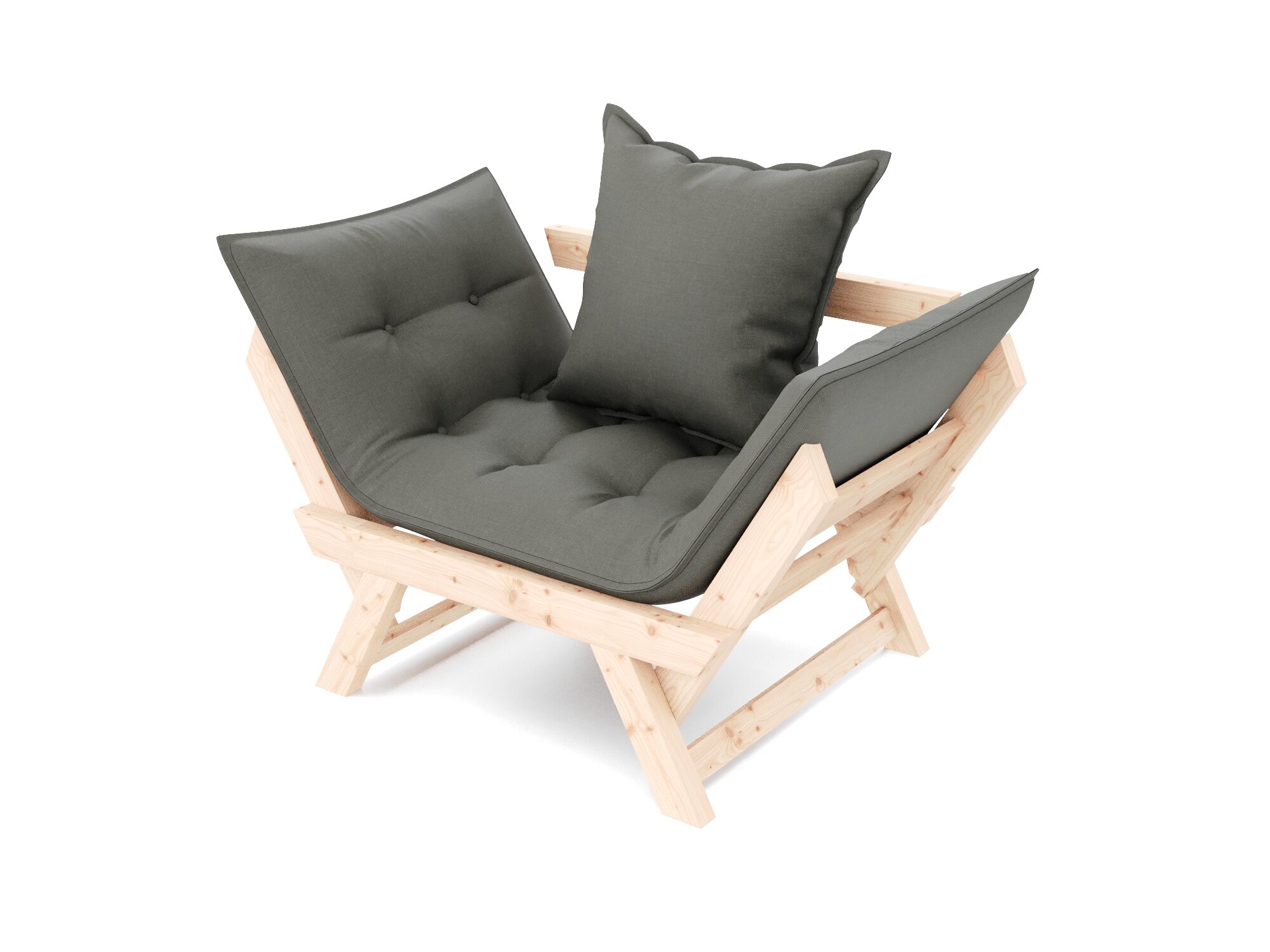 Кресло Arsko Пегас, массив дерева, жесткие подлокотники, с подушкой, лофт стиль