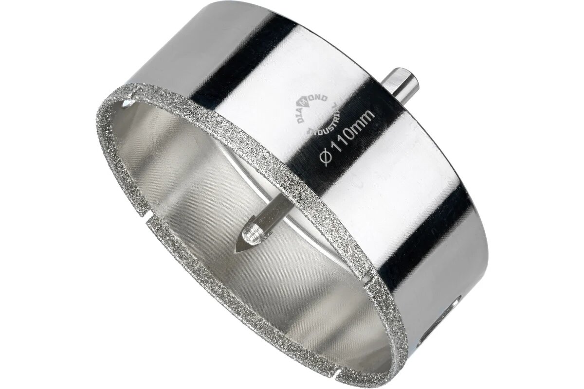 Diamond Industrial алмазная коронка по керамограниту 110 мм с центрир сверлом DIDCSC110
