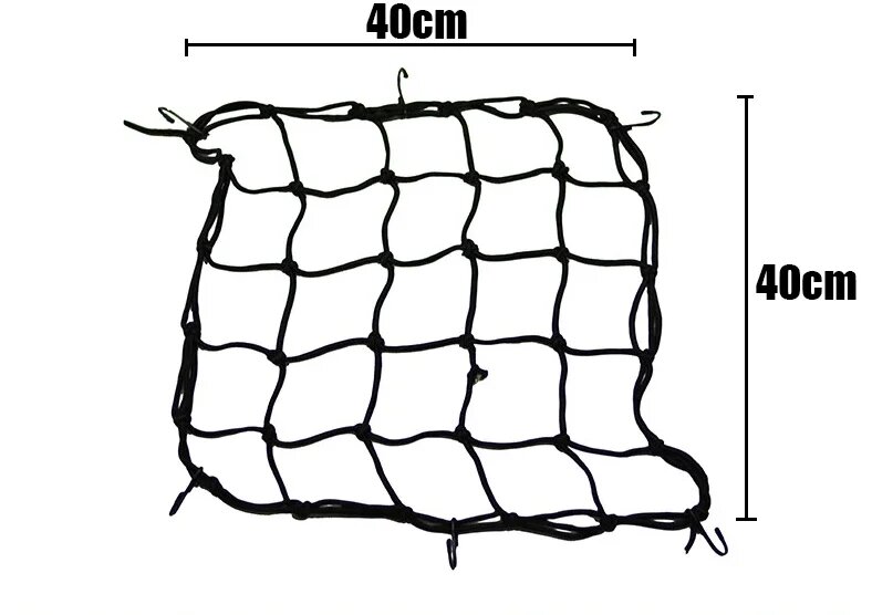 Сетка для багажа мотоцикла 40x40 см, черная