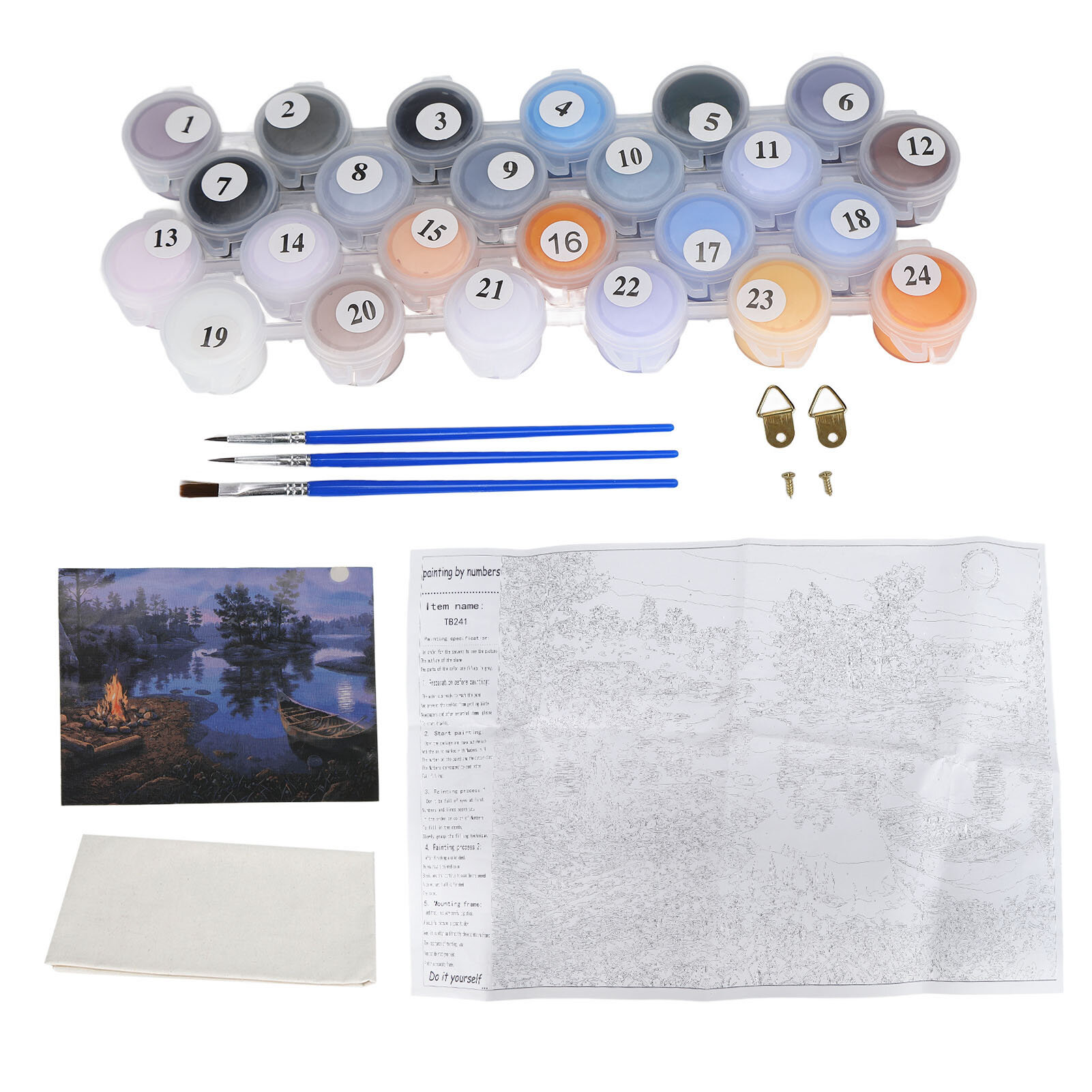 Краска по номерам Лунный свет на ночь мирное озеро Удобное изысканное число живописи для детей взрослые родители 40x50см