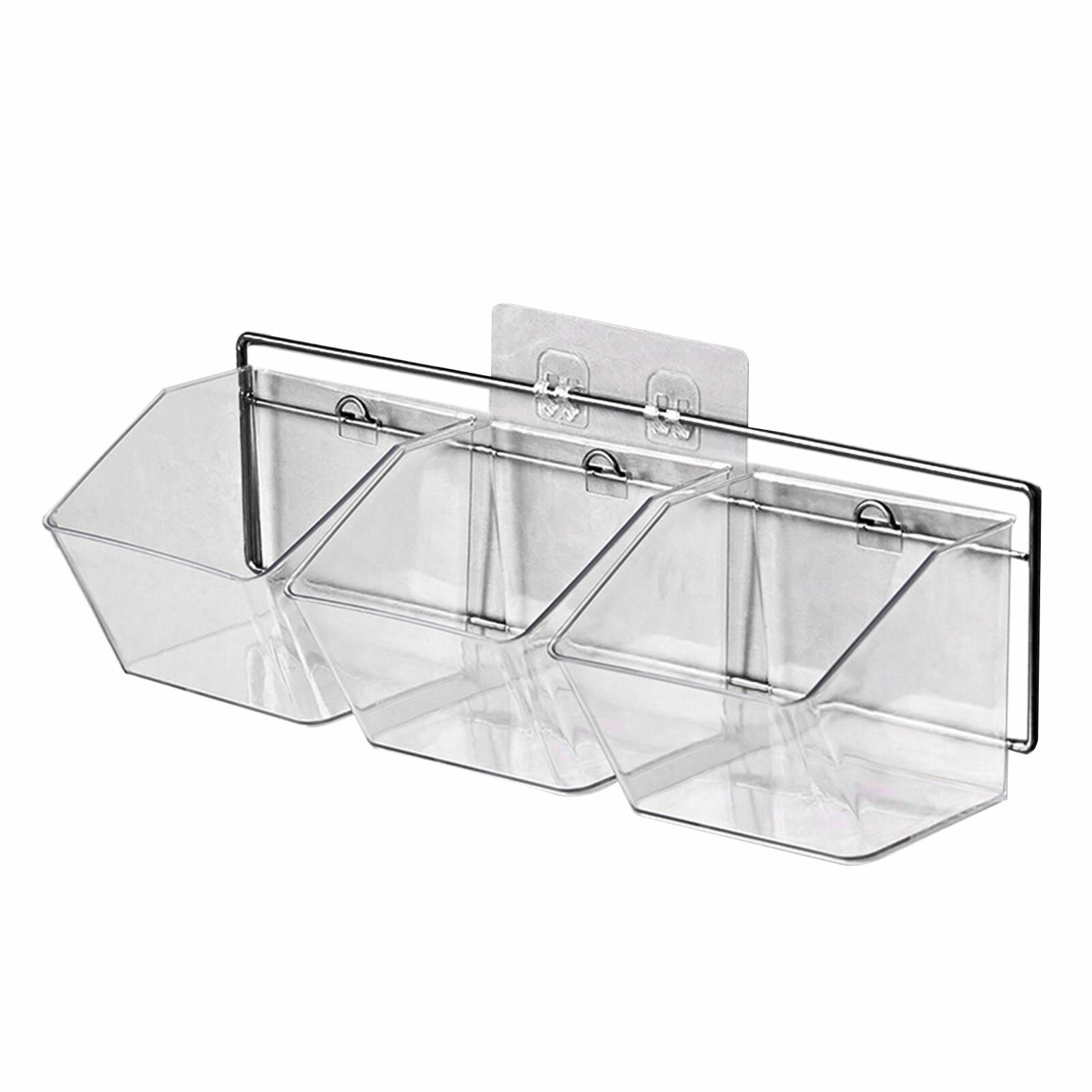 Настенный контейнер для хранения, 3-слойный настенный кухонный ящик для хранения чеснока, имбиря, лука, горизонтальный подвес