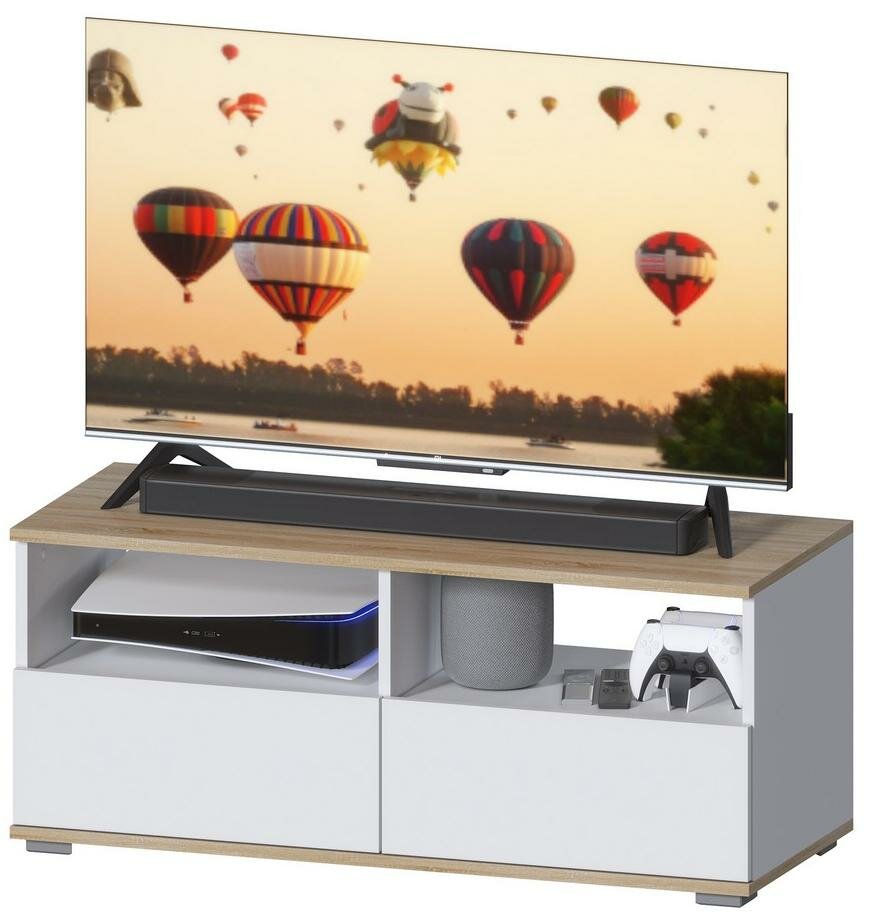 Тумба под телевизор Джаз ТВ-4 Дуб сонома/Белый