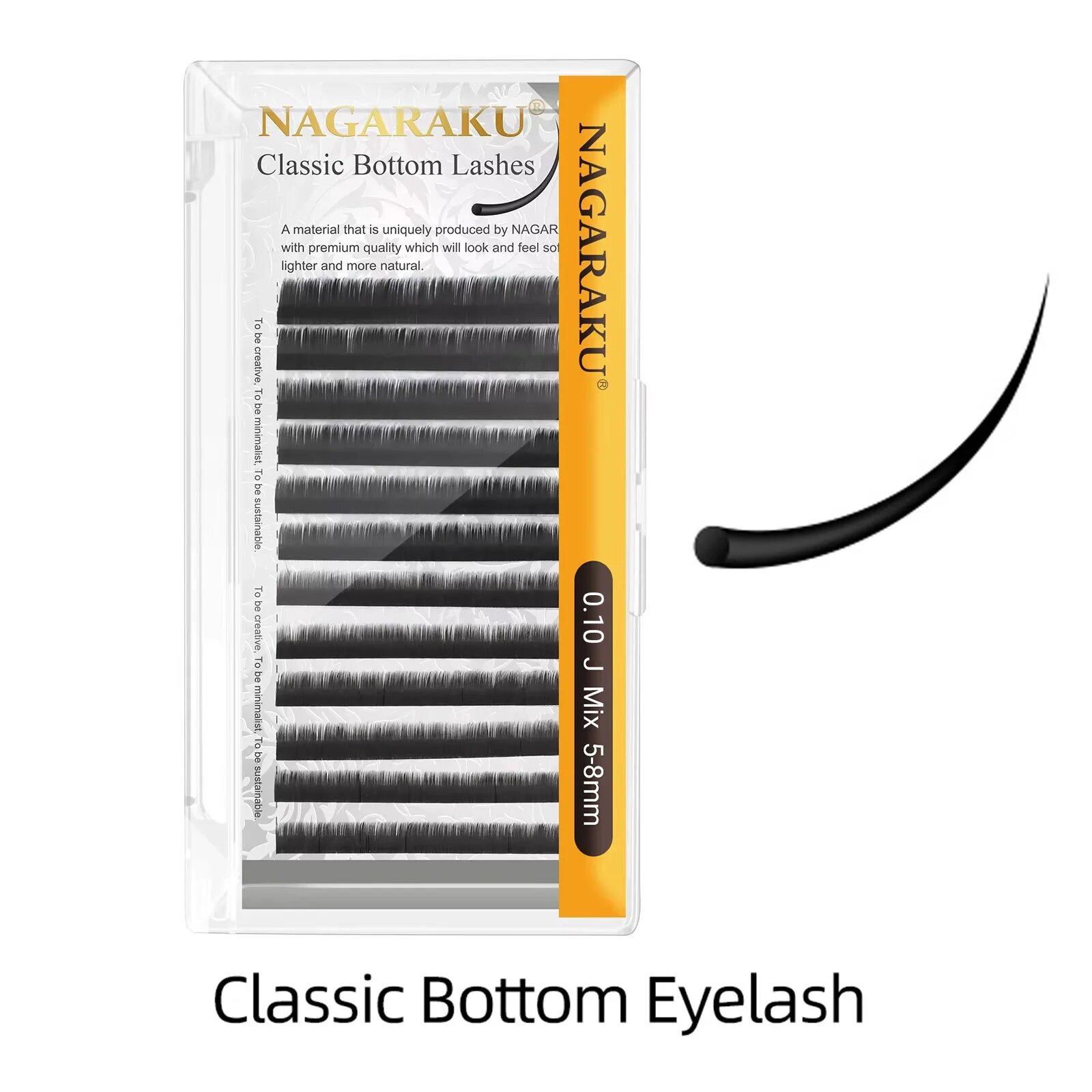 NAGARAKU Classic Bottom Lashes 0.10 J Mix 5-8 мм