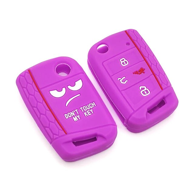 Силиконовый чехол для ключей VW, Skoda, Seat, Purple