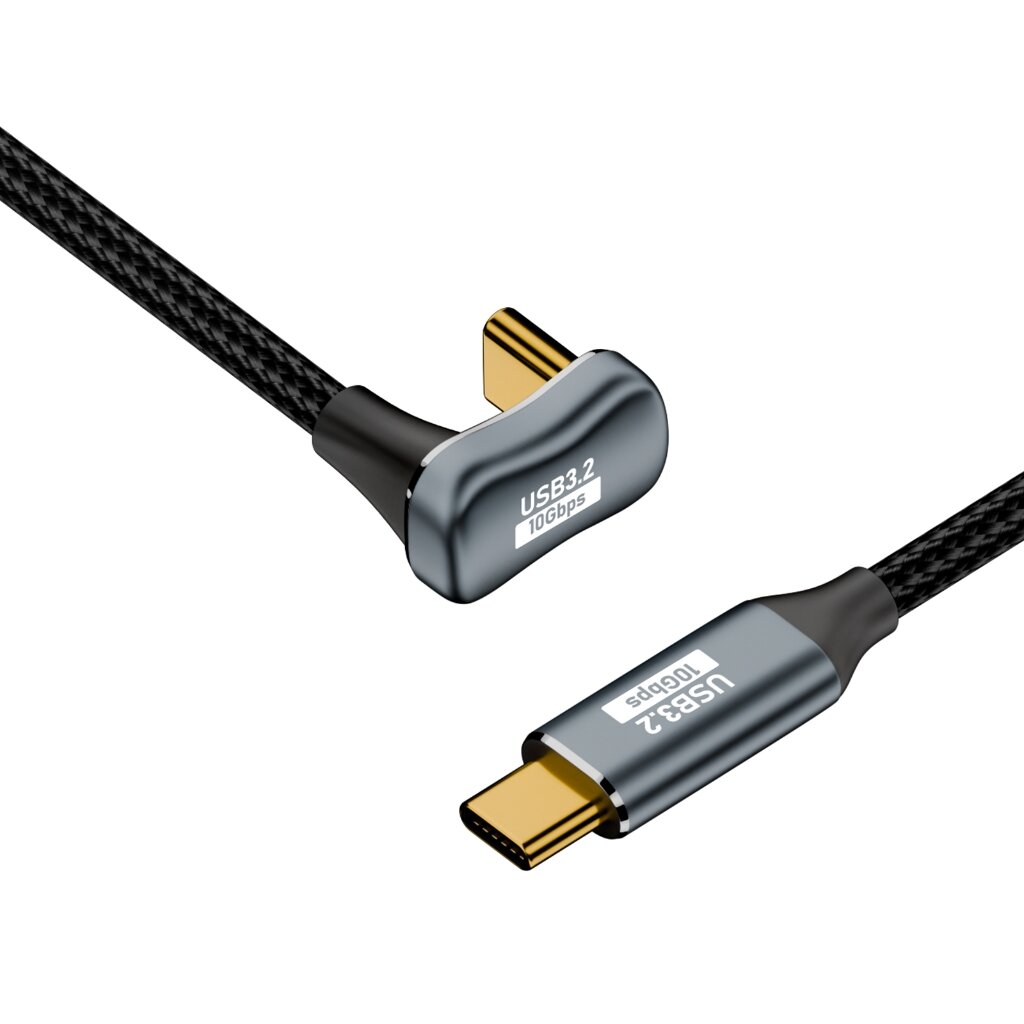Кабель USB C 3.2 Gen2 10Gbps, Type to PD100W 5A для быстрой зарядки и передачи видео 4K 60Hz