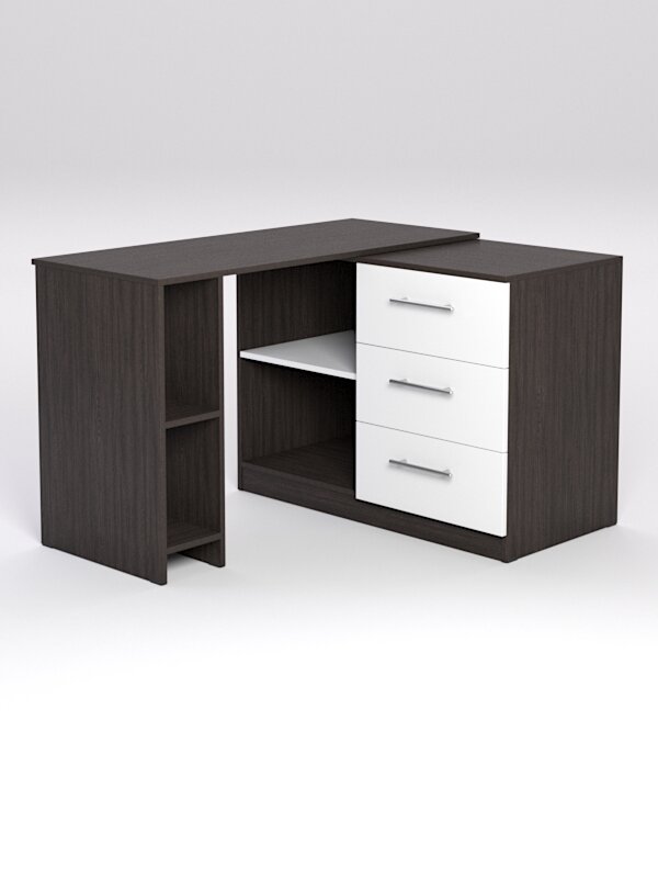 Поворотный компьютерный стол Триумф 1, Дуб Венге и Белый. Производитель товара - компания Westcom.