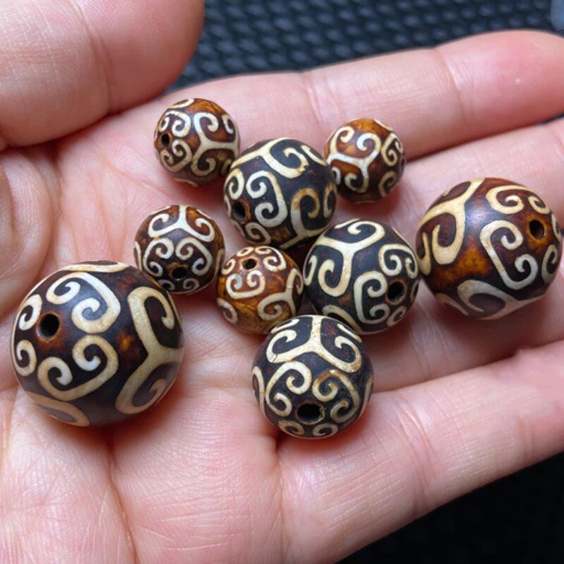 Бусины Aura Myria кофейно-коричневые из агата и оникса 20mm