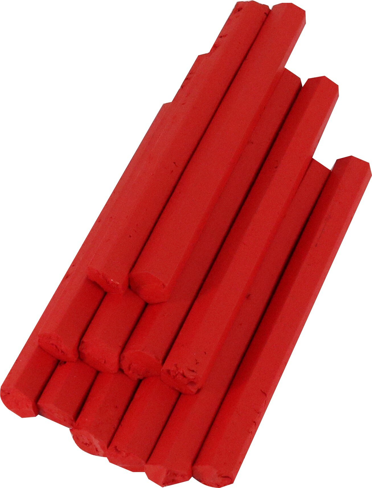 Мелки восковые высокопигментированные по металлу, дереву, стеклу и бетону, красные, 12 штук