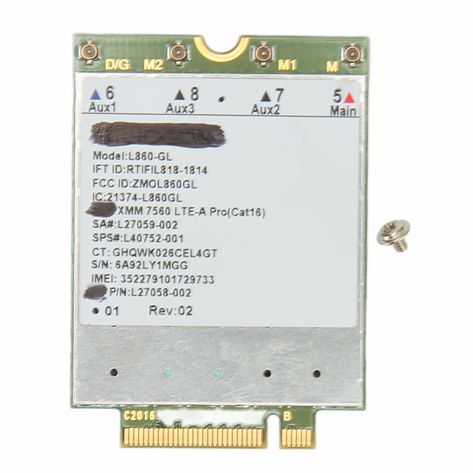 L860 GL Network Card 1Gbps DL 150Mbps UL B1 to B66 FDD B38 to B42 TDD M.2 WiFi Card for Win Laptop
