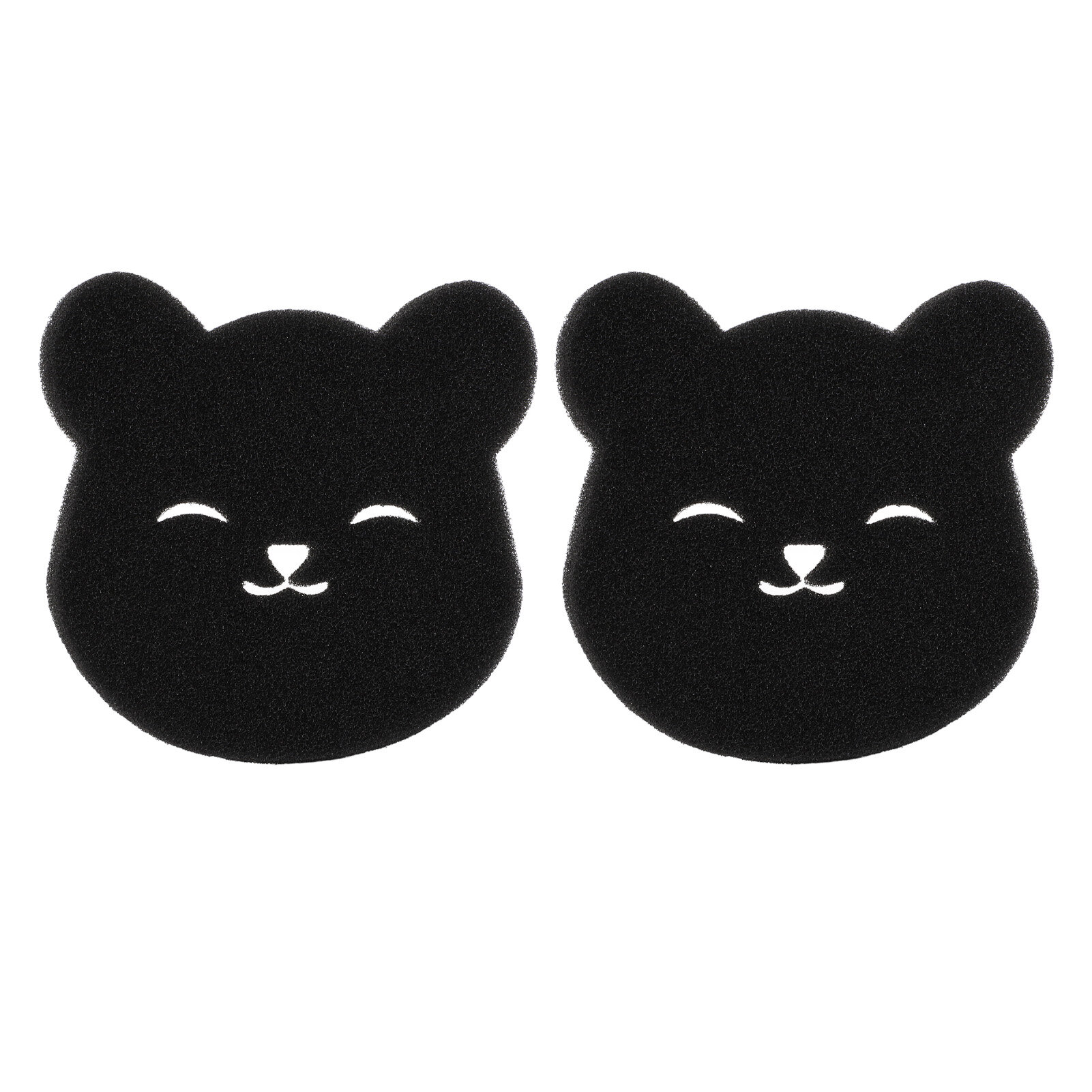 Laundry Pet Hair Remover Black Cute Bear Shaped Reusable Washing Machine Dog Catcher for Clothing Bedding 2 Pcs