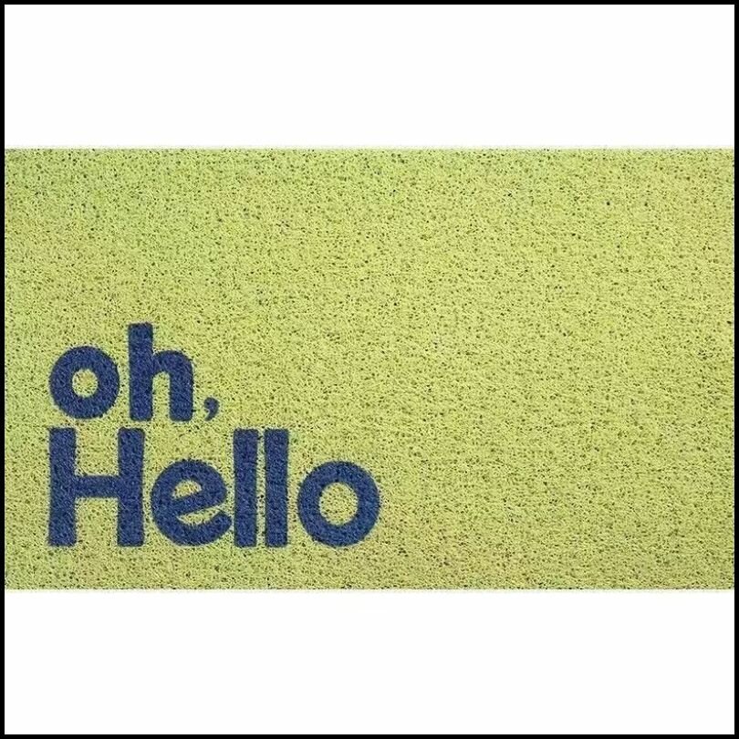 Коврик придверный "Hello", полипропилен, 0,6x0,9 м, высота ворса 9мм