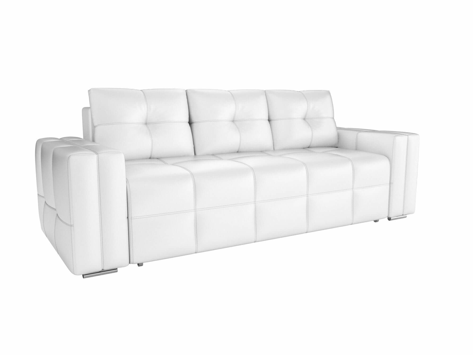 Artum Диван прямой Леос, Диван еврокнижка Леос эко-кожа белый