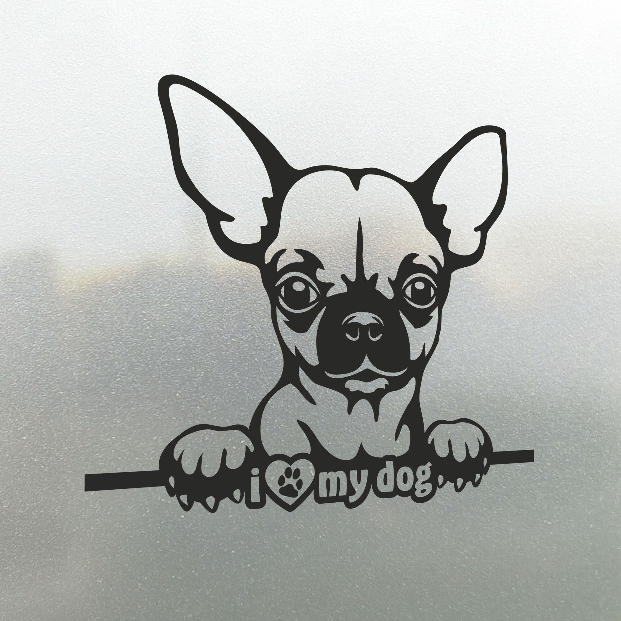 Наклейка на авто Чихуахуа 20x17