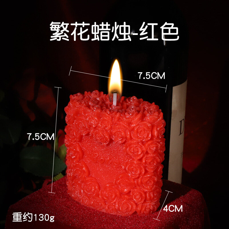 Цзюай низкотемпературная свеча sm пара игра пара воск капает пион роза свеча в форме сердца роза ароматерапия