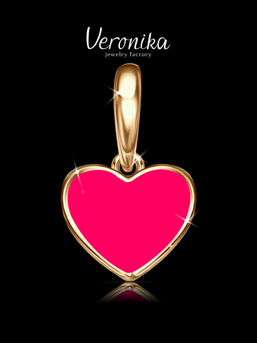 Подвеска, серебро, 925 проба, золочение, эмаль