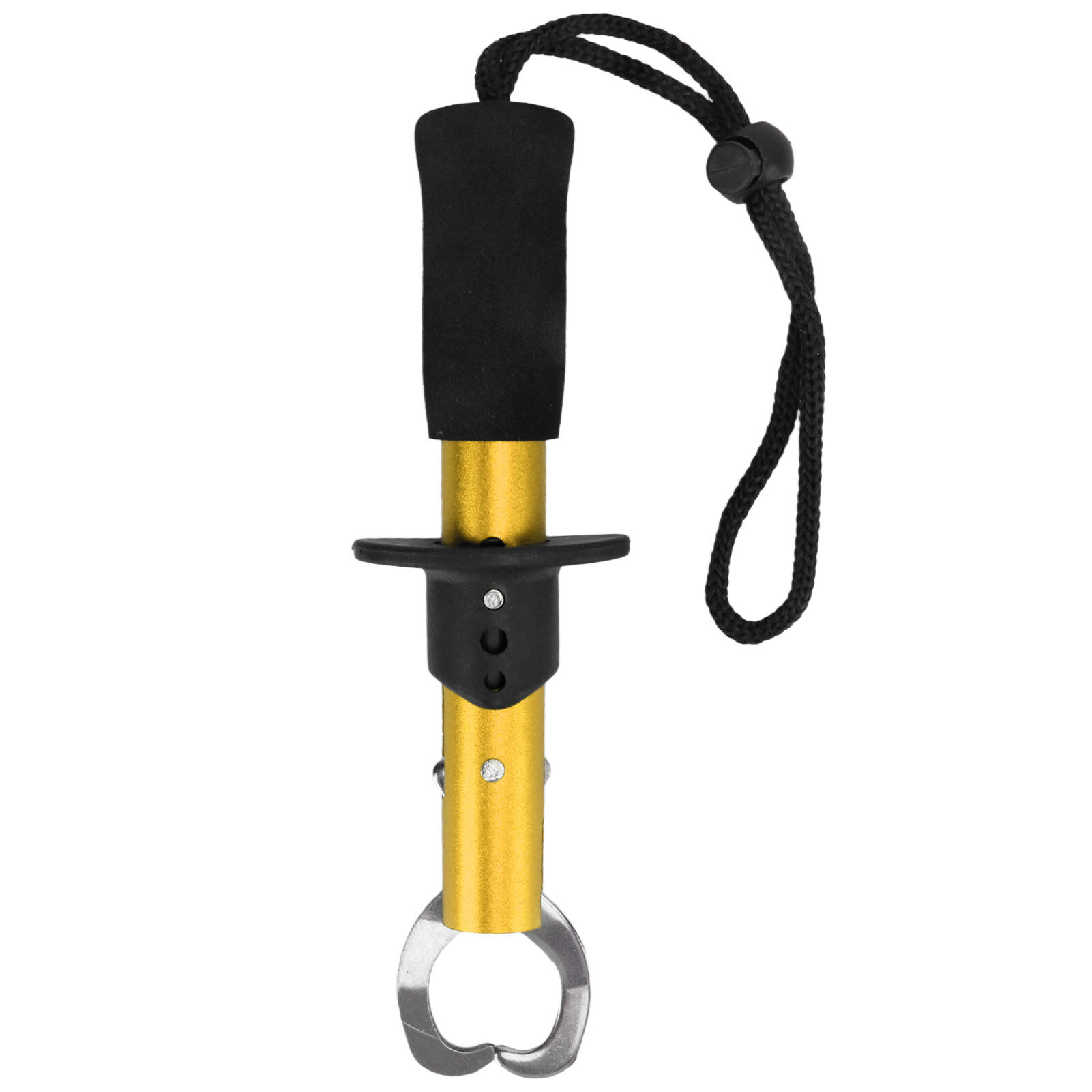 Захват для губ рыбы из нержавеющей стали, держатель для рукоятки, рыболовный инструмент с ремешком на запястье, аксессуары для снаряжения, золотистый цвет.