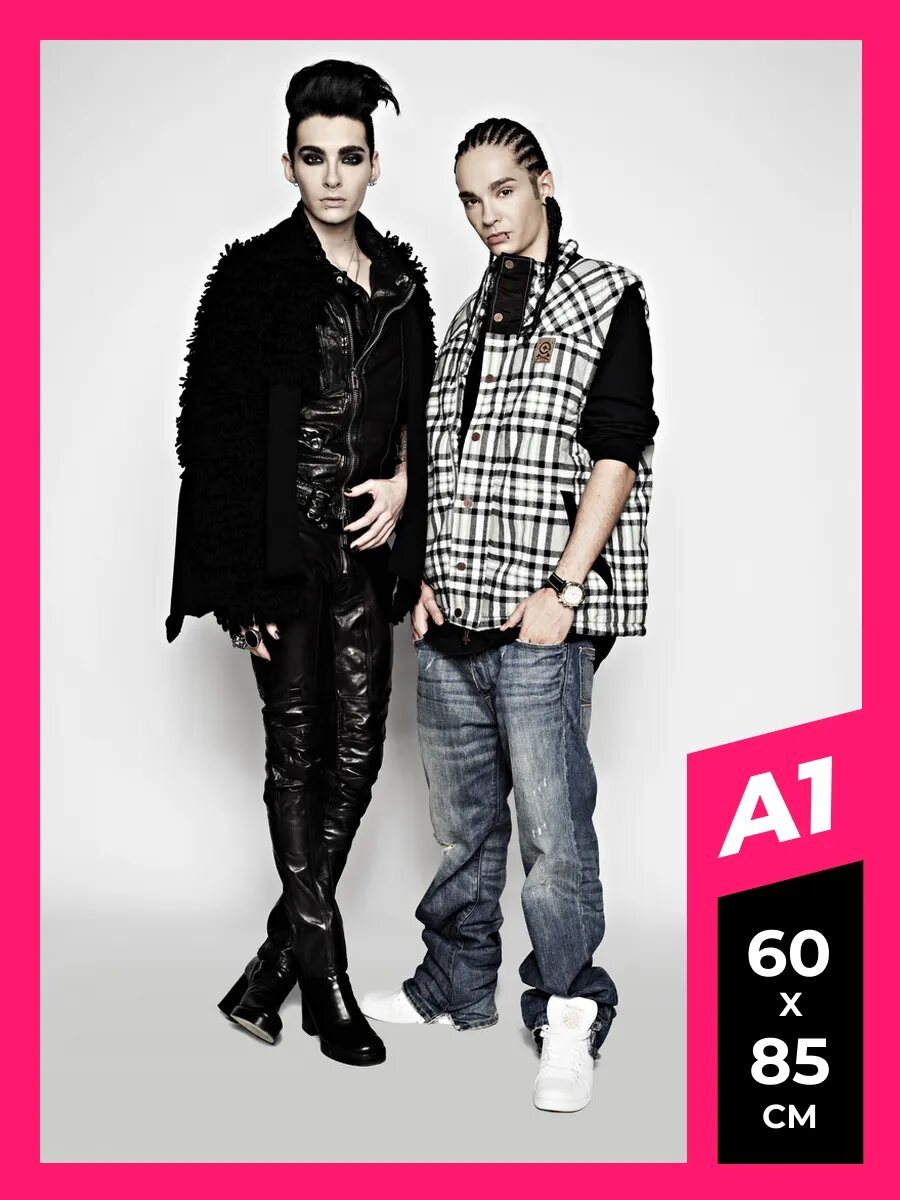 Постер Tokio Hotel плакат Токио Хотел 10 A1, матовая фотобумага премиум качества