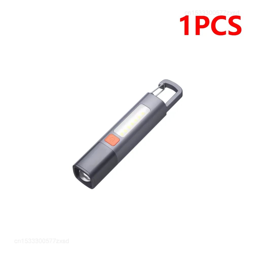 Уличный мини-фонарик, портативный сильный свет, регулируемый фокус с прожектором, боковые фонари, аварийные светодиодные фонарики, инструменты