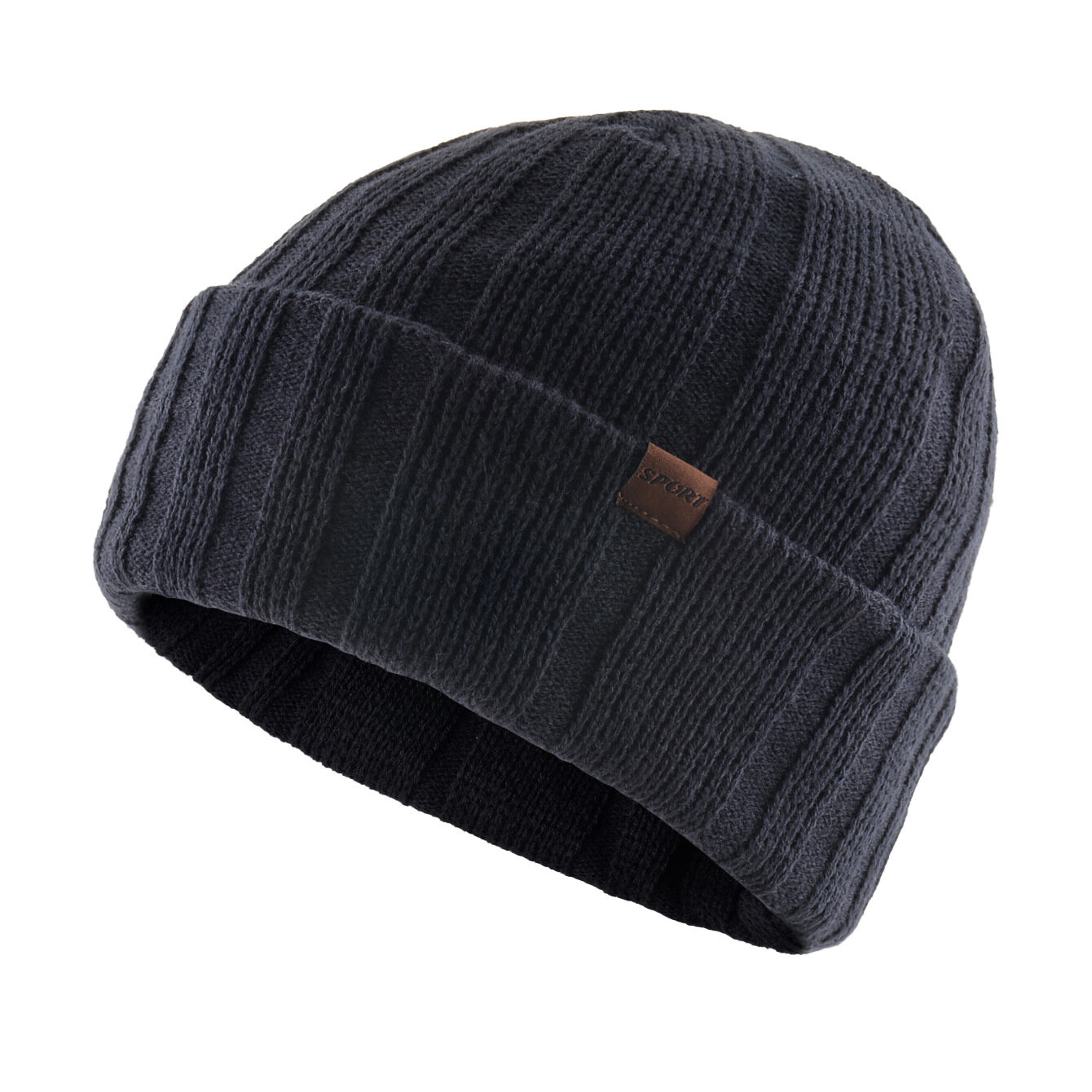 Осенне-зимняя утолщенная вязаная шапка для мужчин, а также теплая бархатная шапка-пуловер, однотонная, с отворотом, с защитой от ушей, женская шерстяная шапка для отдыха на природе