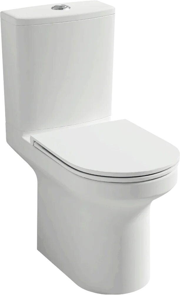 Унитаз-компакт напольный Jacob Delafon Elite E20997-00 с микролифтом, безободковый, антивсплеск, фарфоровый, белый, глянцевый, овальный, с нижним подводом, сиденье для унитаза в комплекте
