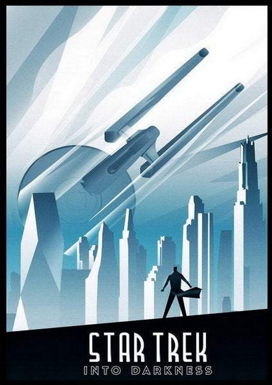 Плакат, постер Star Trek Into Darkness" (2013) (Стартрек: Возмездие) на бумаге, размер 21х30см