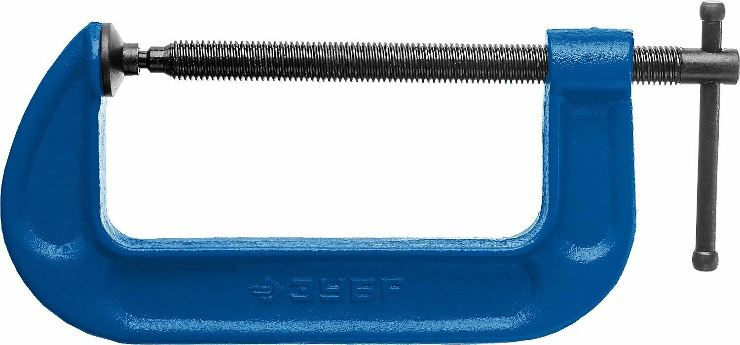 Струбцина ЗУБР ПСС-150, 150 мм, чугунная, тип С, G-образная, Профессионал