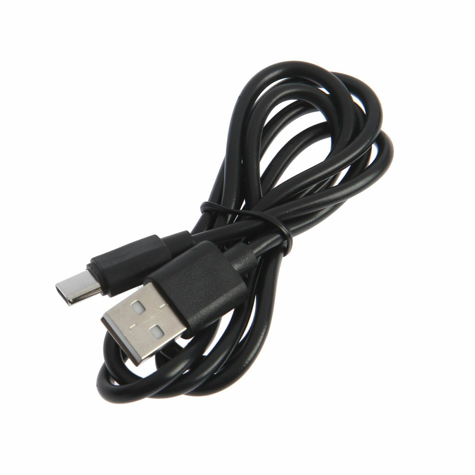 Кабель LuazON, Type-C - USB, 2 А, 1 м, чёрный, разъём мобильного устройства: type-c — фото 1