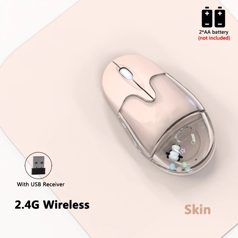 DIGIBLUSKY Беспроводная плавающая мышь Panda 2.4ГГц, Skin 2.4G