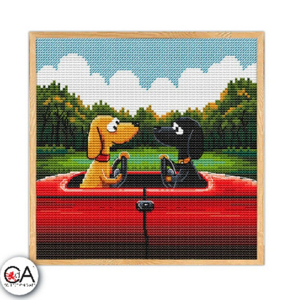 Набор для вышивания Collection D'Art #BC8135 Квантовая запутанность, Счетный крест, 16.5 х 16.5 см